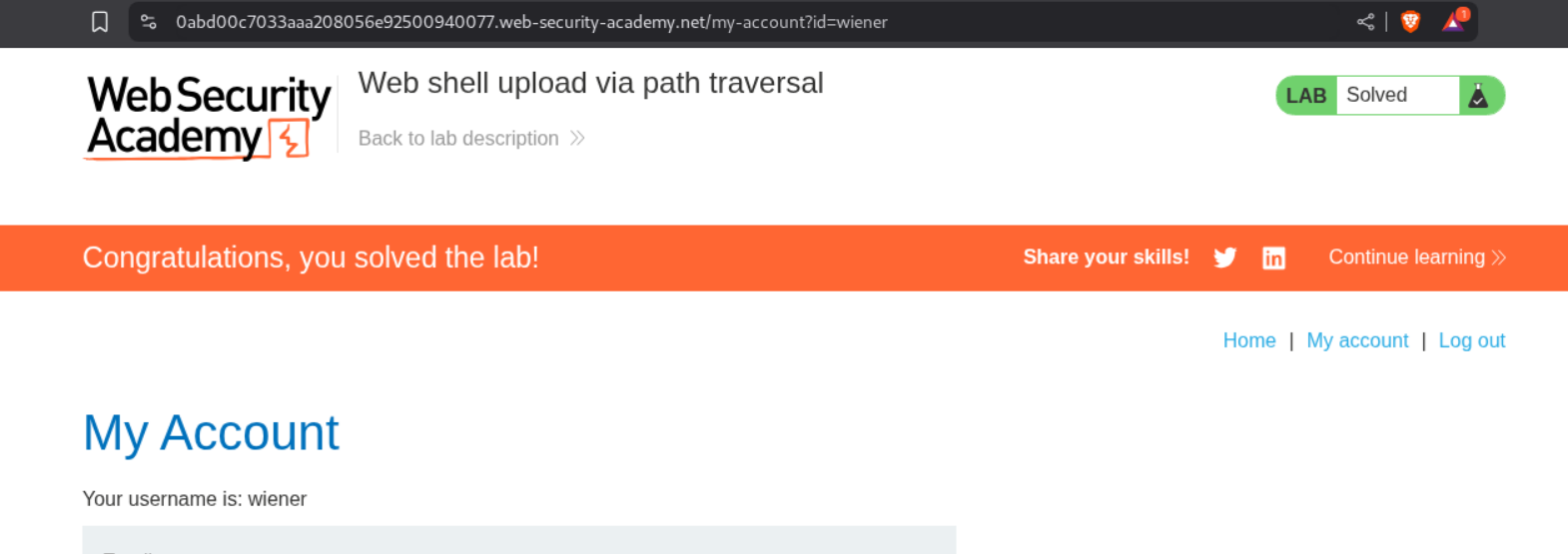 Walkthrough - File Upload Portswigger labs | Yash's CyberSec blog